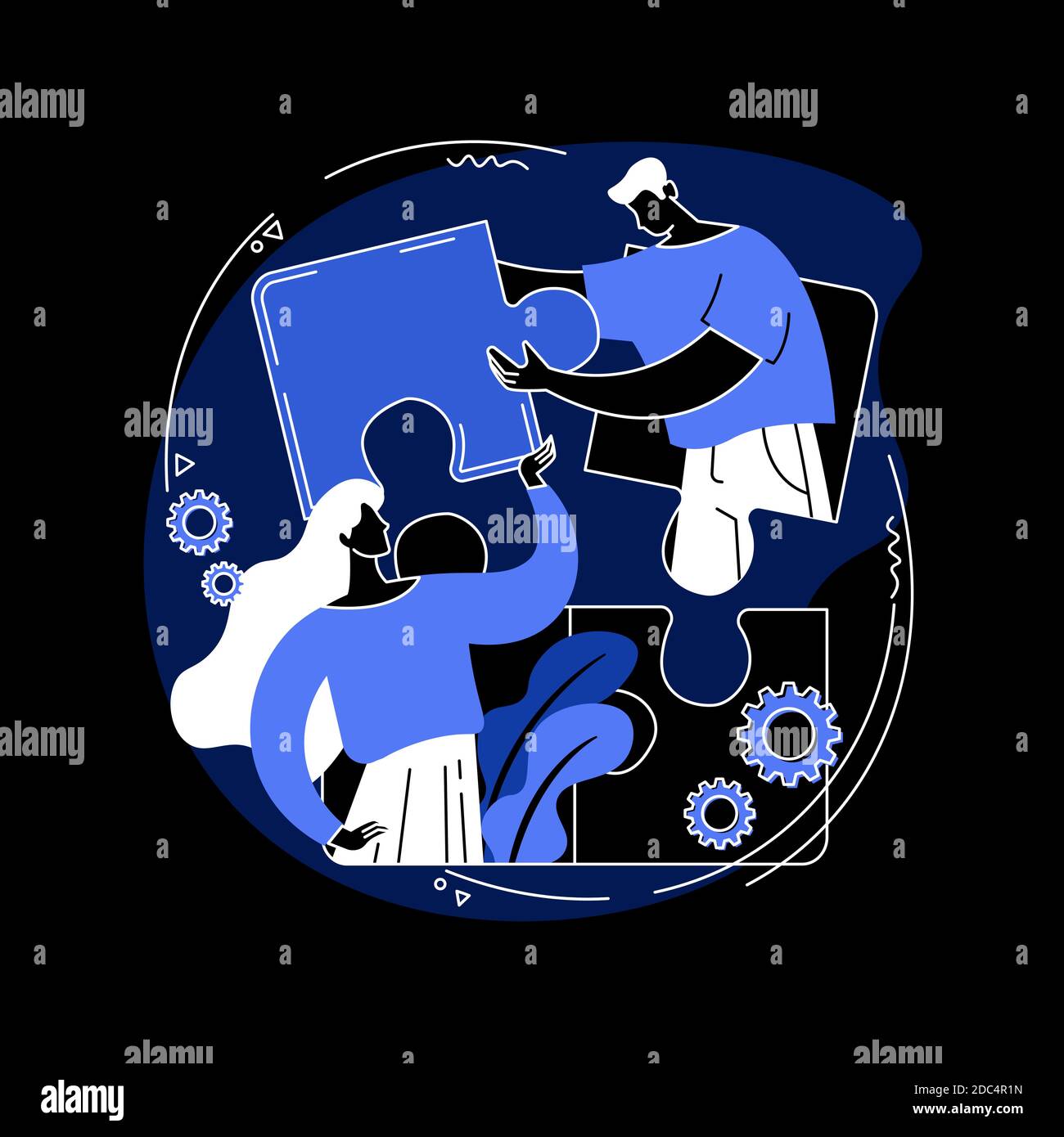 Collaboration abstract concept vector illustration Stock Vector Image ...