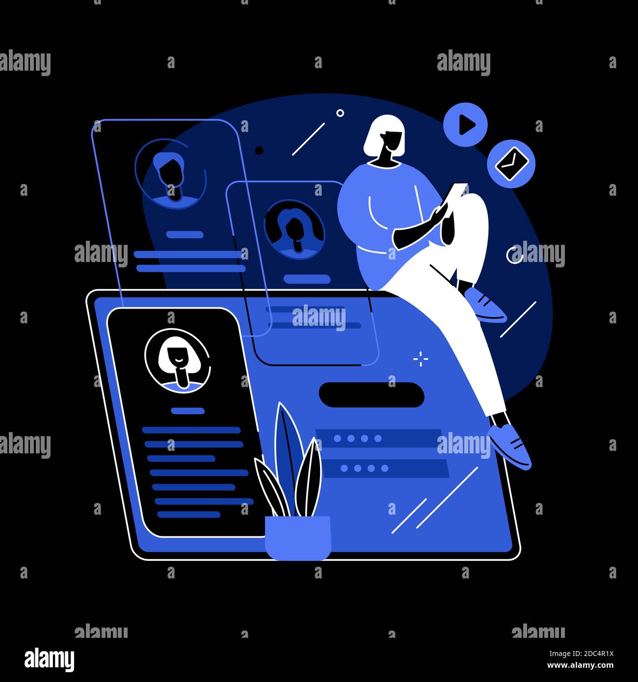 Registration abstract concept vector illustration Stock Vector Image ...