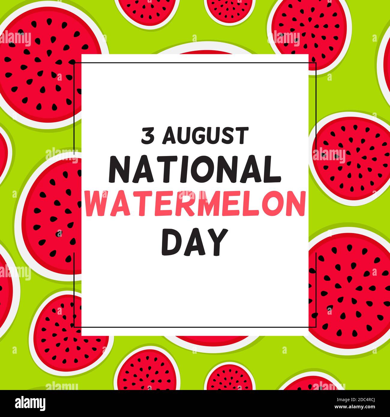 August, 3 Watermelon day background, illustration Stock Photo - Alamy