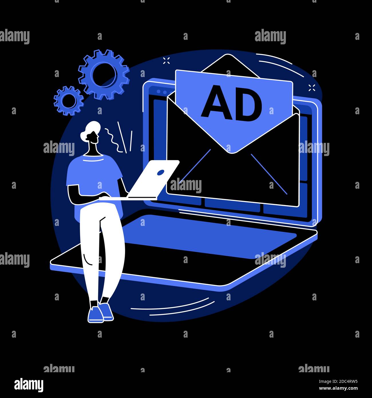 Push advertising abstract concept vector illustration Stock Vector ...