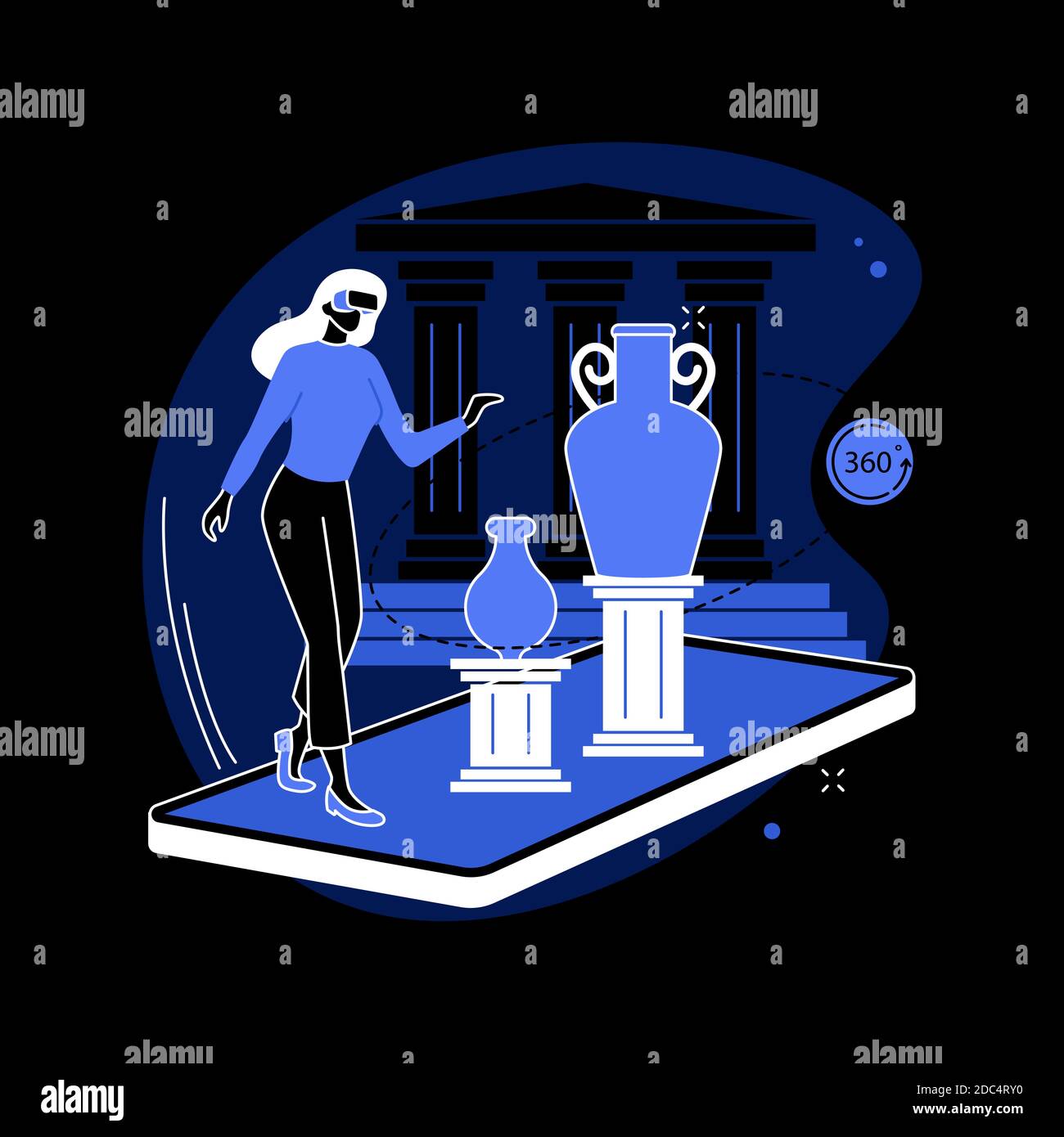 Online museum tours abstract concept vector illustration Stock Vector ...