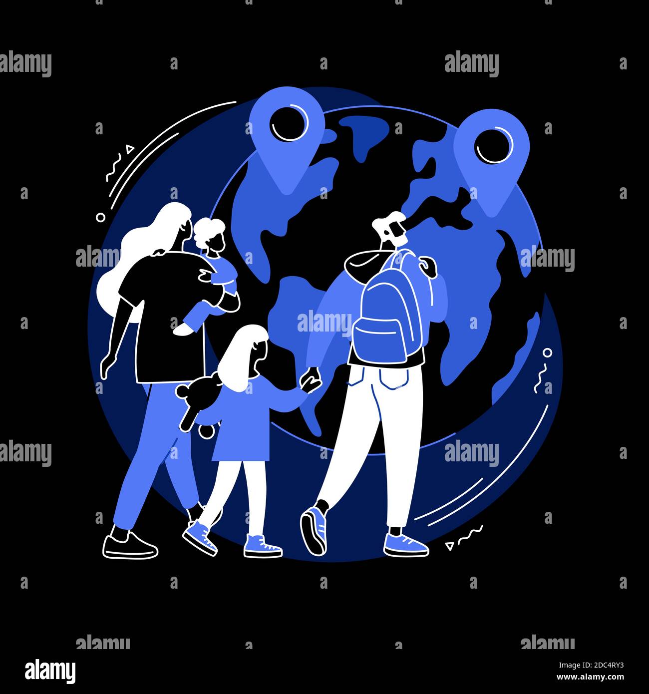 Refugees abstract concept vector illustration Stock Vector Image & Art ...