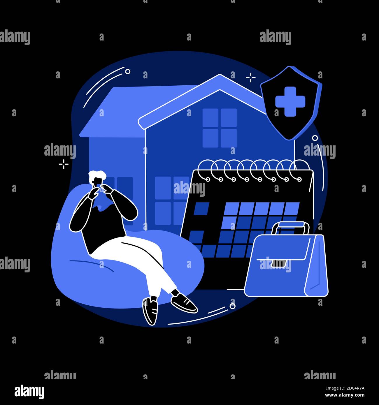Sick leave abstract concept vector illustration Stock Vector Image ...