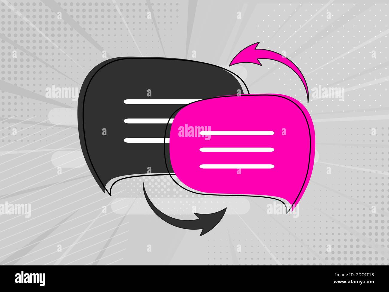 Language translation icon concept with speech bubble. Illustration ...