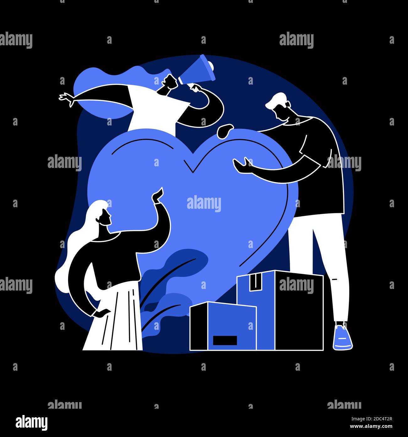 Volunteering abstract concept vector illustration Stock Vector Image ...