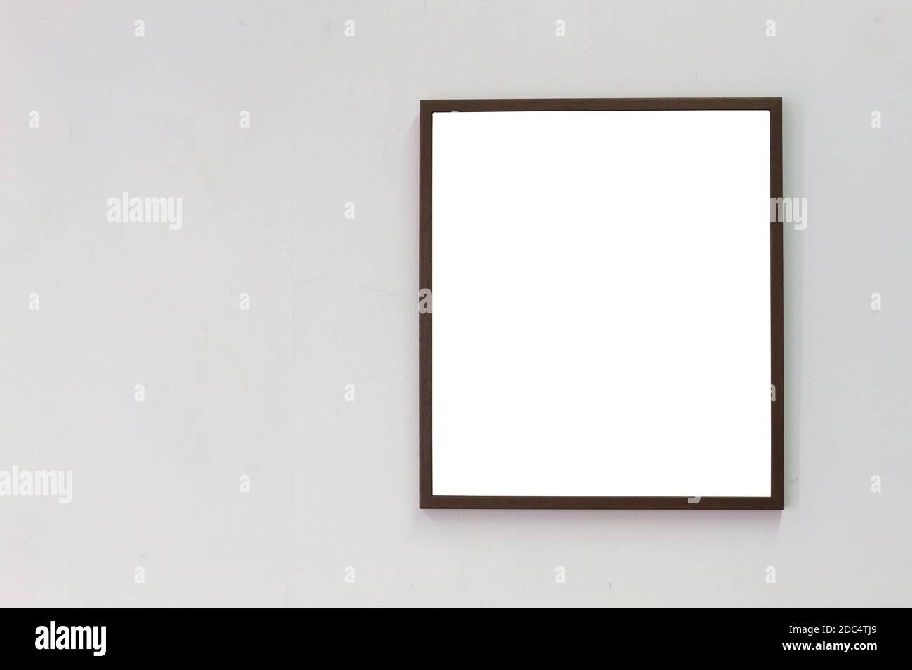 horizontal photo of photo frame on blank wall background, copyspace ...