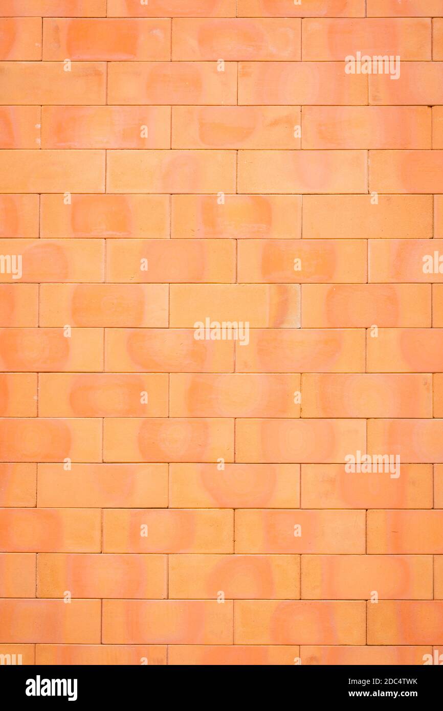 new brick wall and water stain after raining, horizontal Stock Photo ...