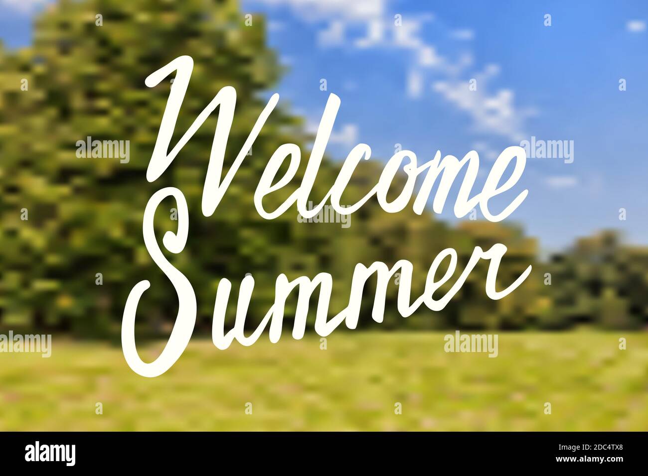 Welcome Brush Lettering Card Calligraphy High Resolution Stock ...