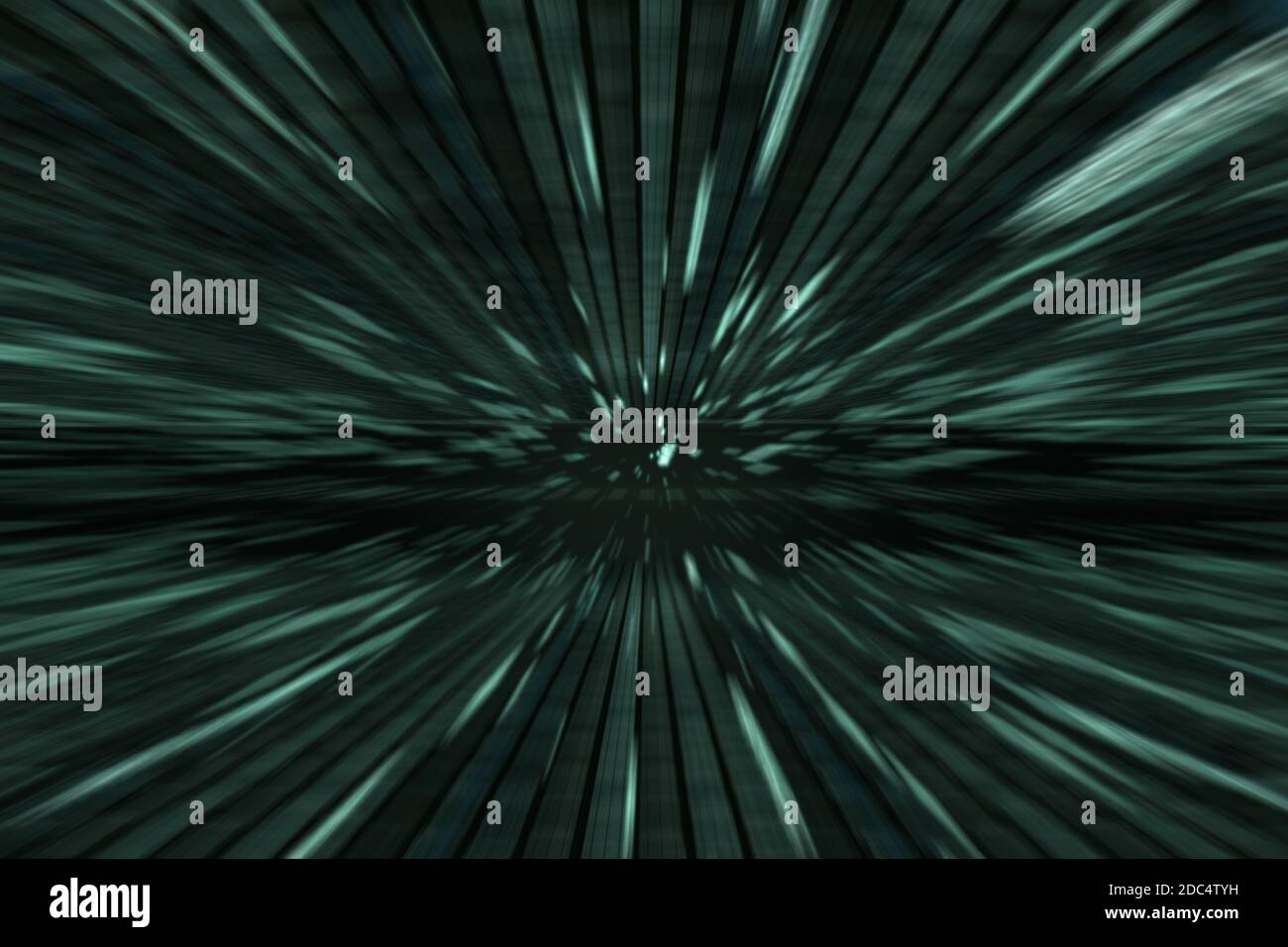 green matrix background with speed motion, radial blur Stock Photo - Alamy