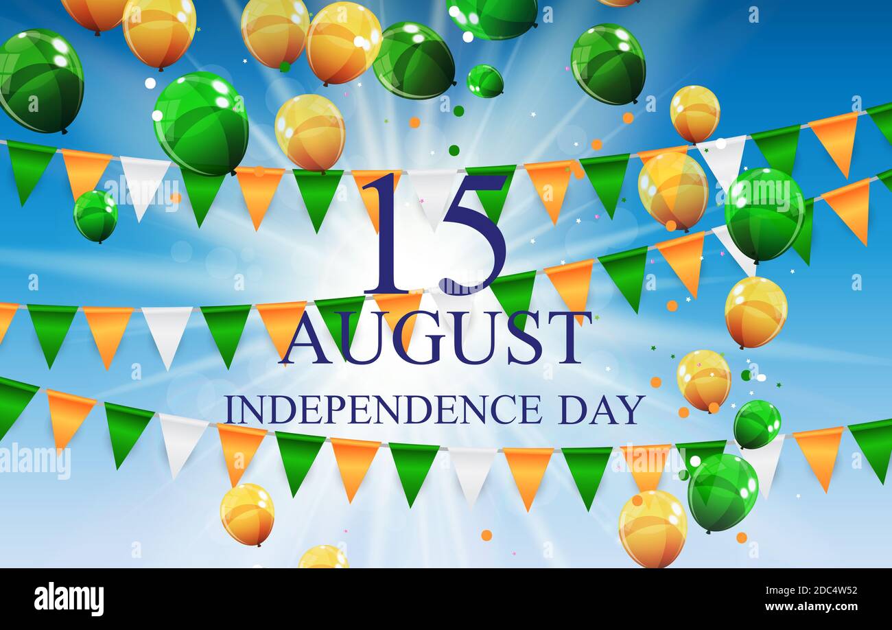 15th August India Independence Day celebration background. Illustration ...