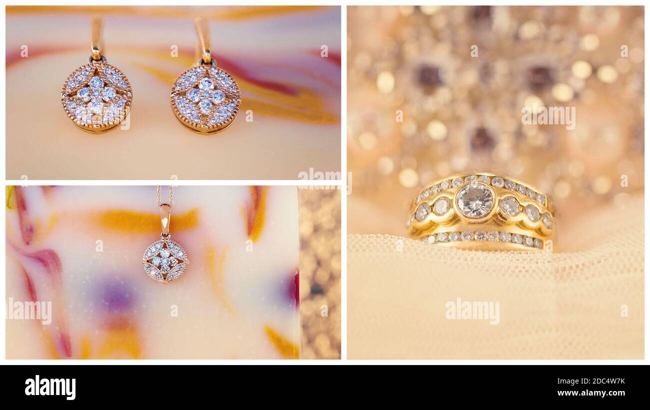 Solitaire earrings hi-res stock photography and images - Alamy