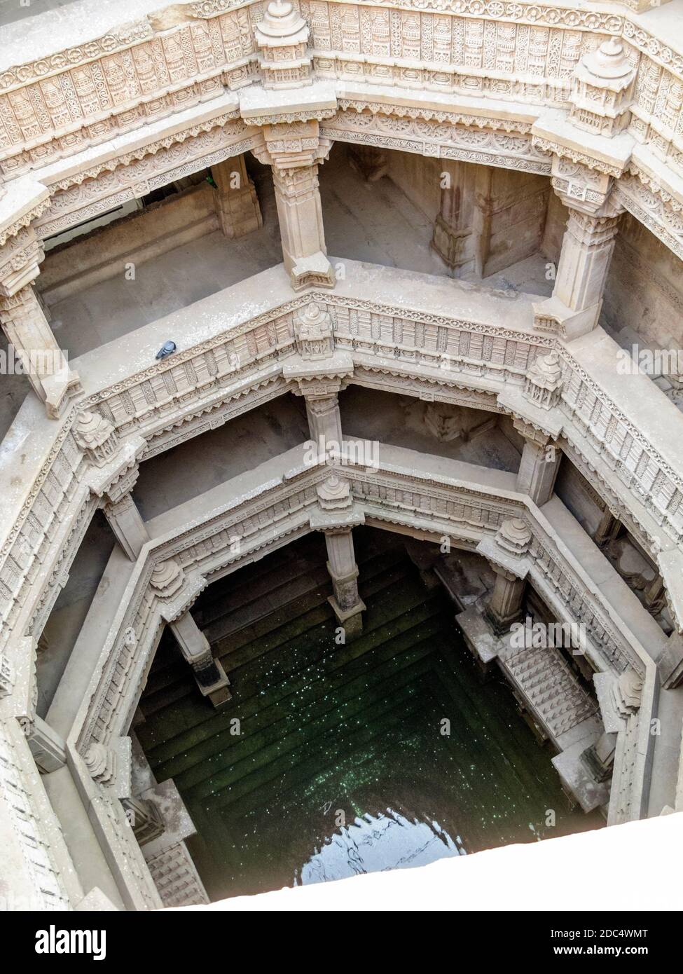 India, Gujarat, Ahmedabad, Adalaj, Five stories deep stepwell built by ...