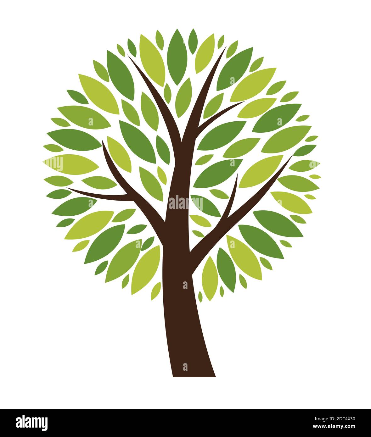 Abstract Green Tree Illustration Stock Photo - Alamy