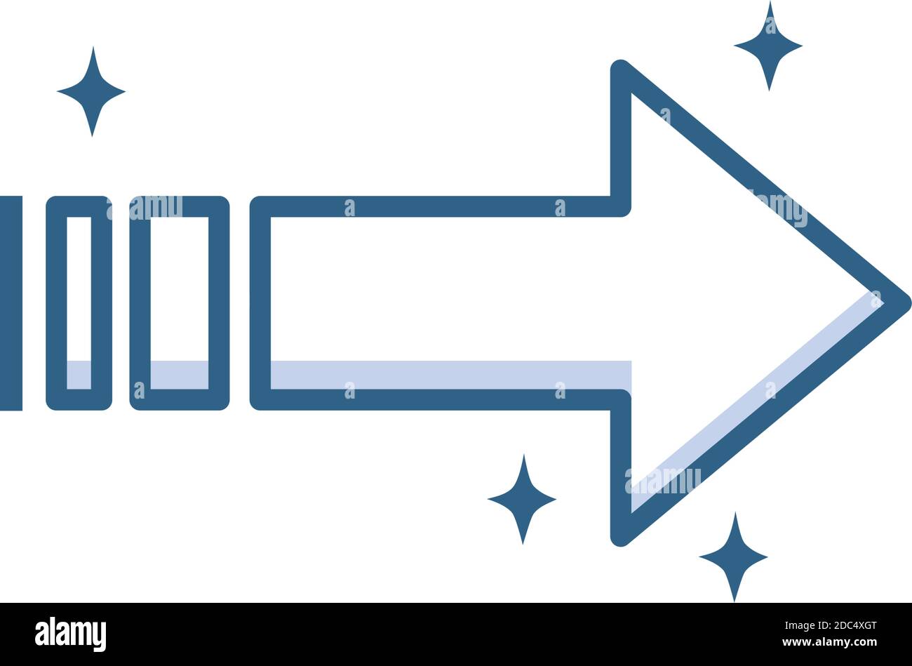 arrow guide direction location vector illustration line style icon ...