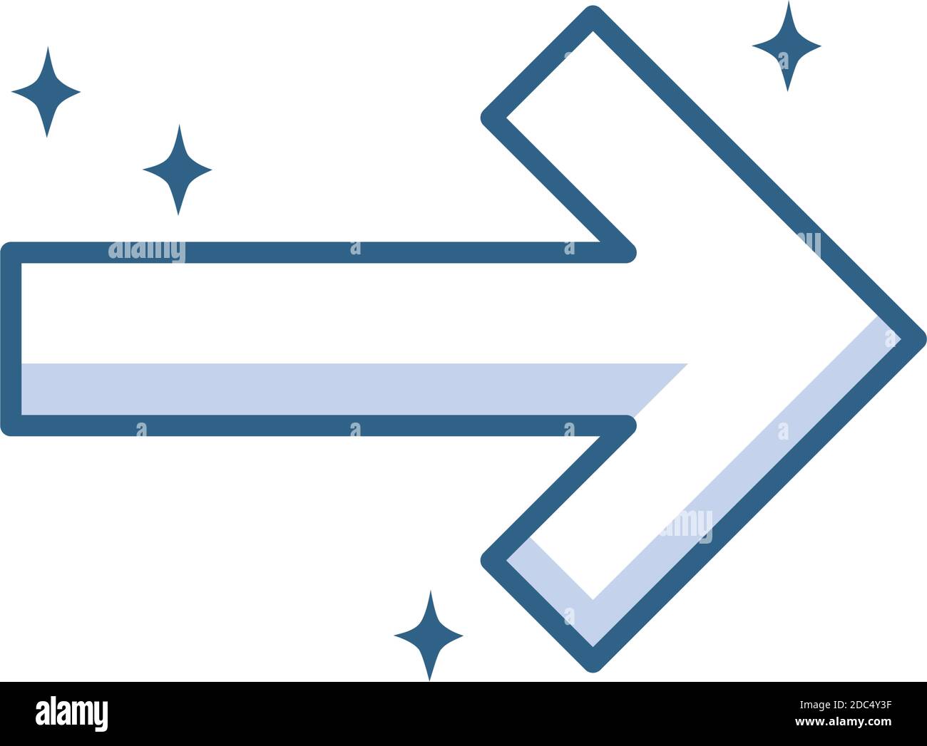 arrow pointing direction vector illustration line style icon Stock ...