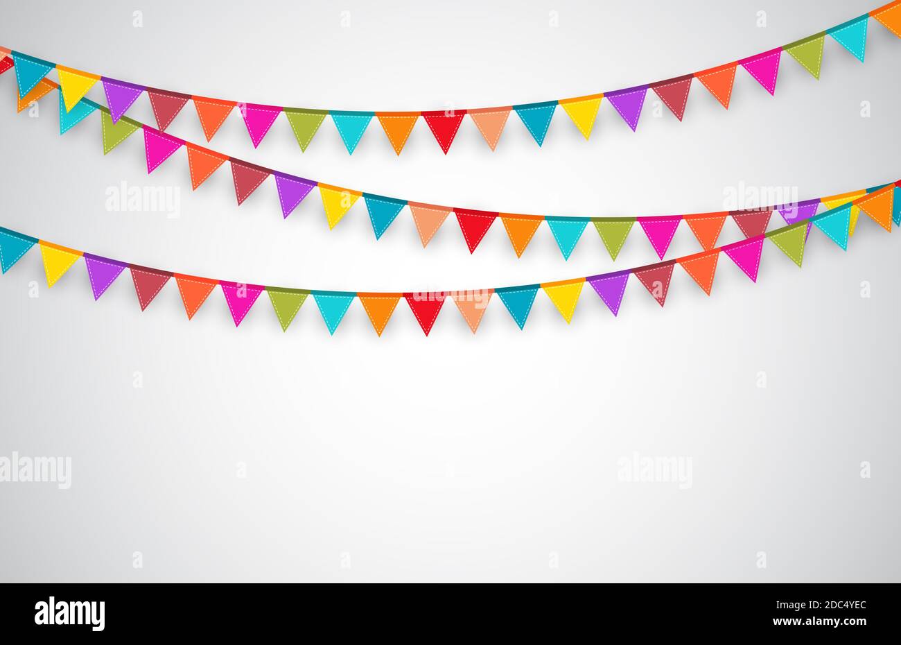 decoration Party Background with Flags. Illustration Stock Photo - Alamy