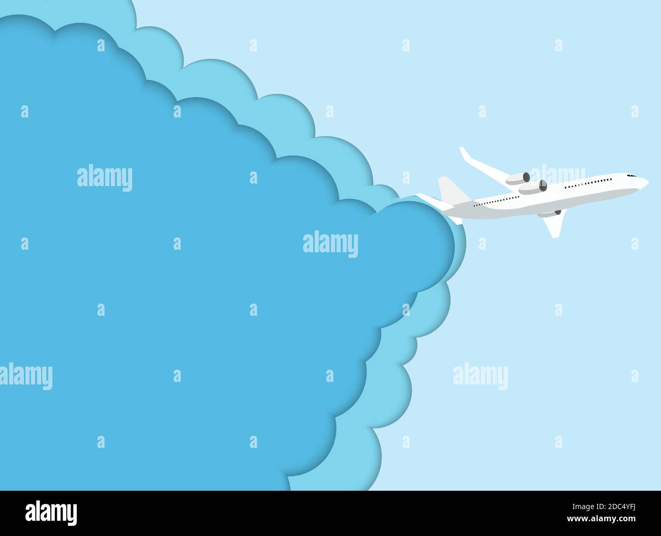 Flying airplane express delivery shipping concept. Illustration Stock ...
