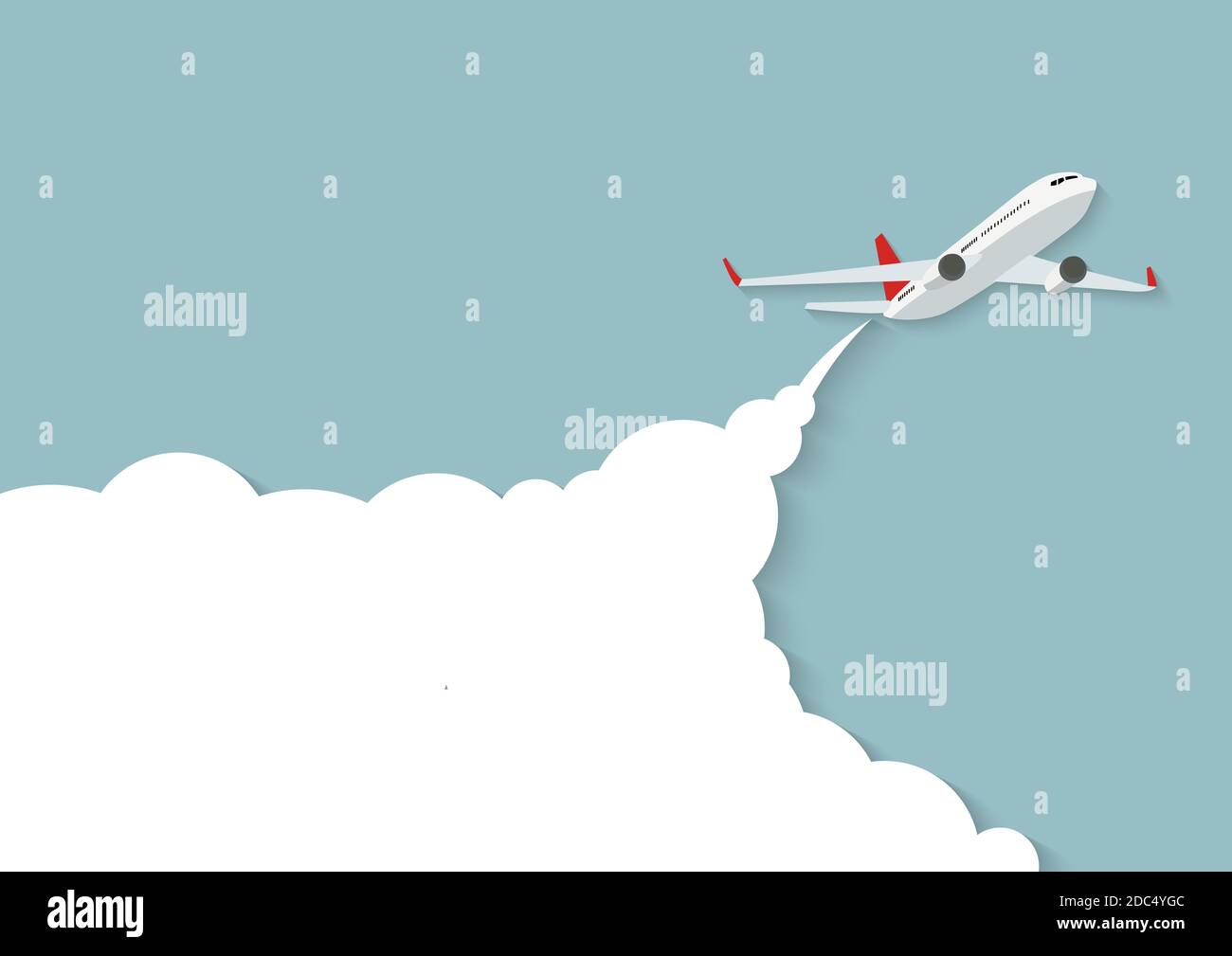 Flying airplane express delivery shipping concept. Illustration Stock ...