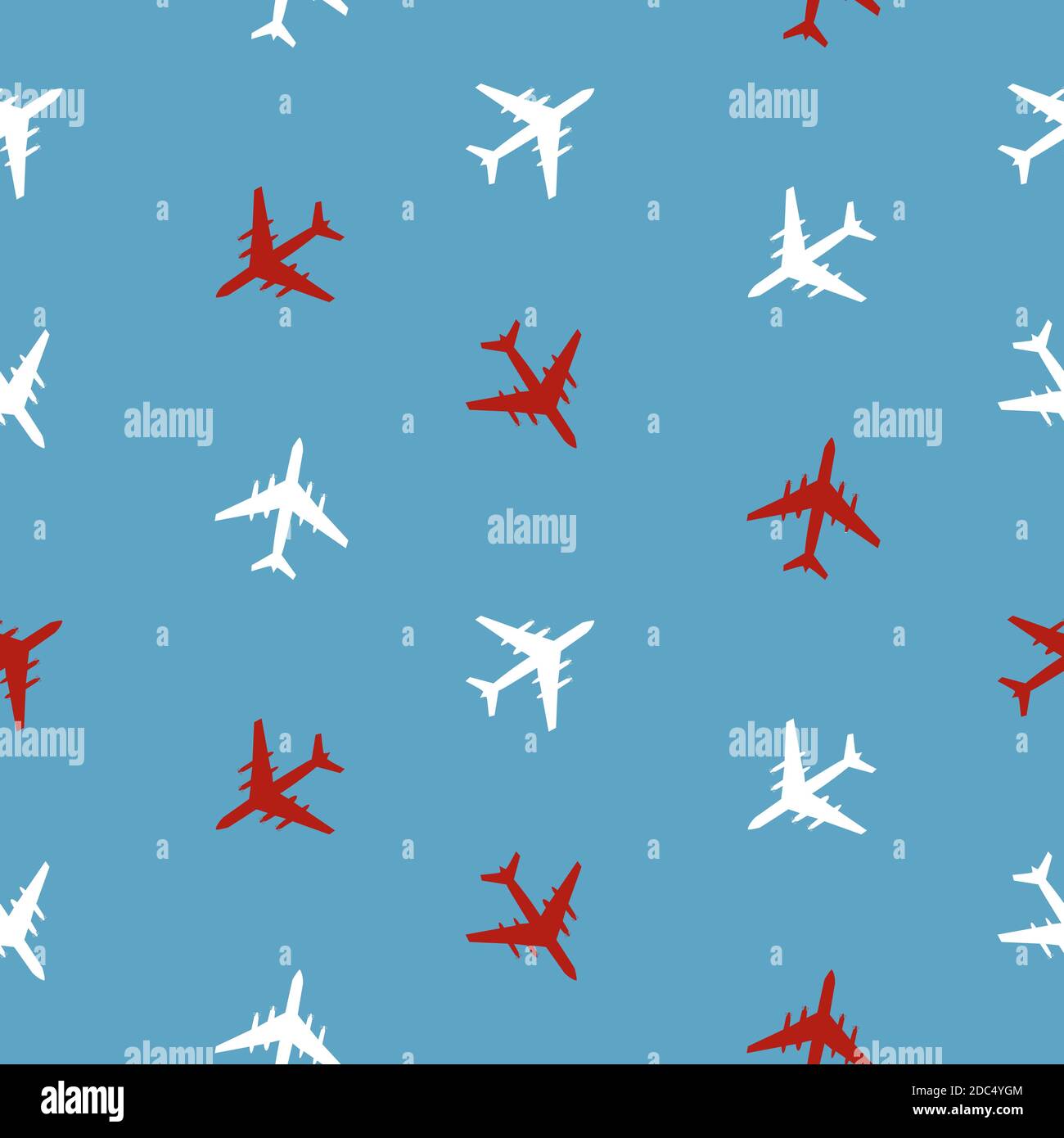 Aircraft, airplane, plane flying seamless travel transport background ...