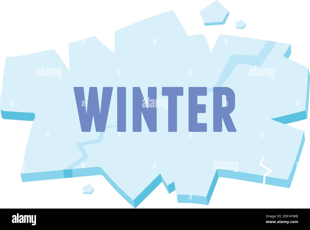 Broken ice pieces Cut Out Stock Images & Pictures - Alamy