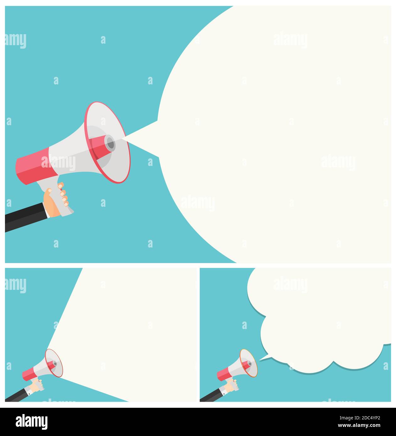 Announce Advertisement Poster Background Collection Set Illustration ...