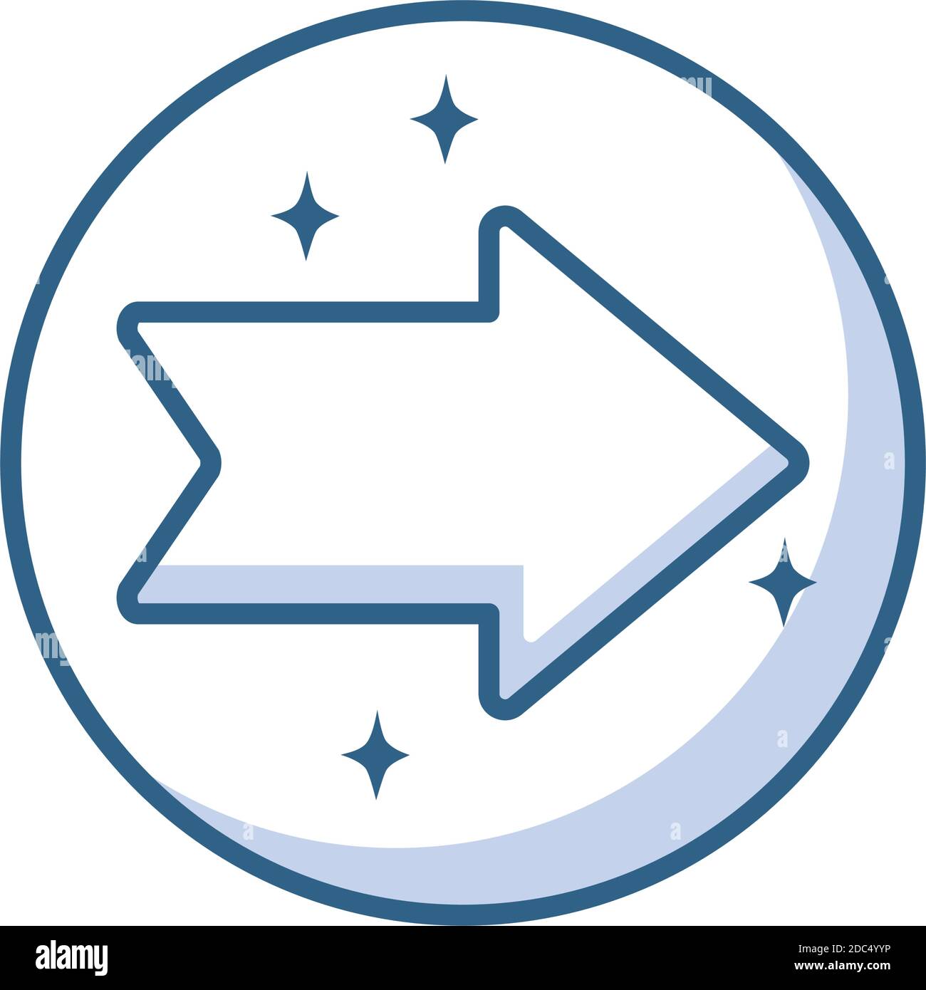 forward arrow direction vector illustration line style icon Stock ...