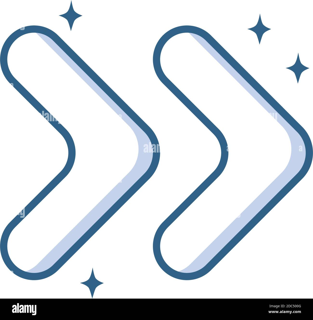 double right arrow vector illustration line style icon Stock Vector ...