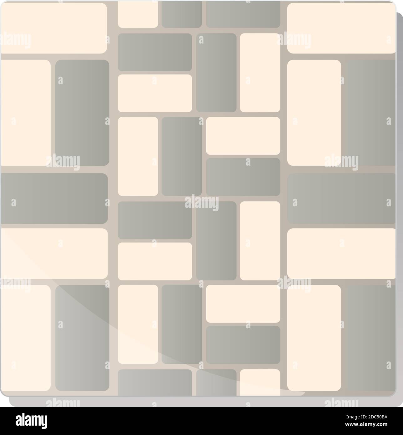 vintage paving geometric tiles architecture vector illustration Stock ...