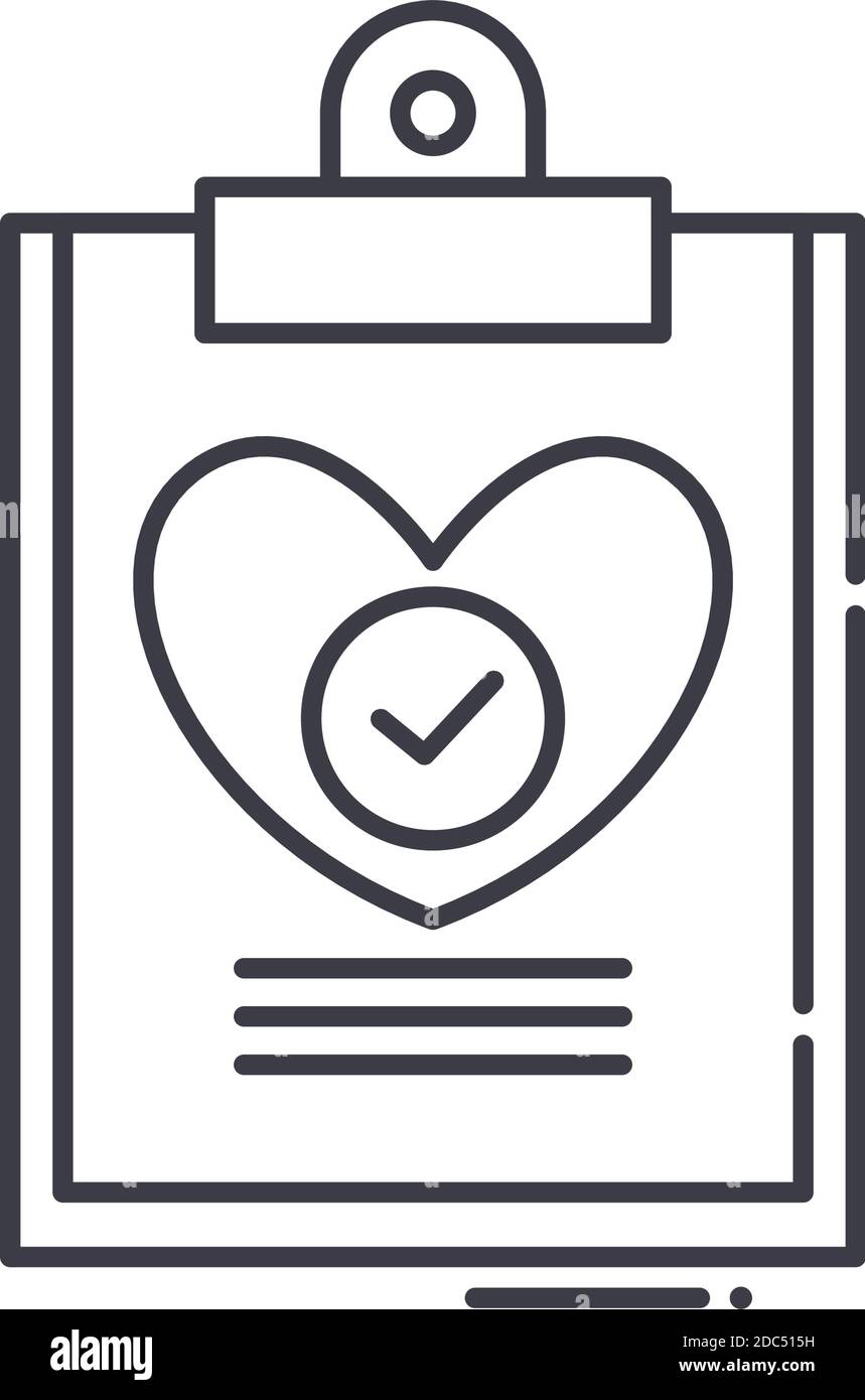 Results icon, linear isolated illustration, thin line vector, web ...