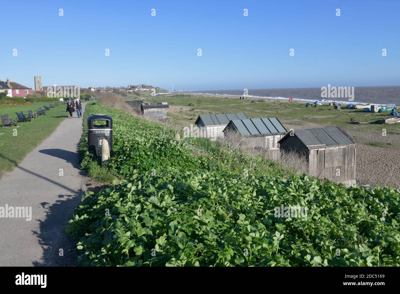 pakefield beach and coastal path pakefield suffolk england Stock Photo ...