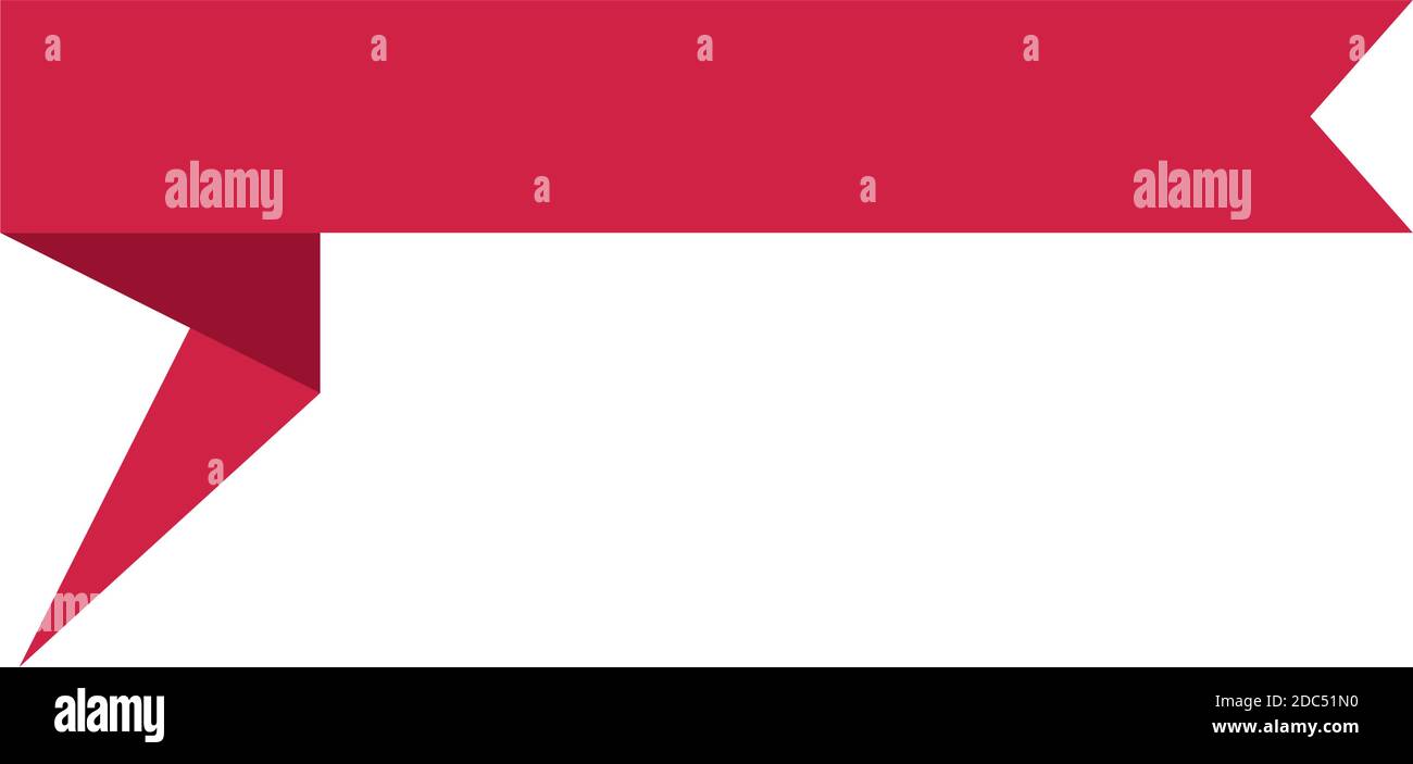 red ribbon decoration ornament empty icon isolated design vector ...