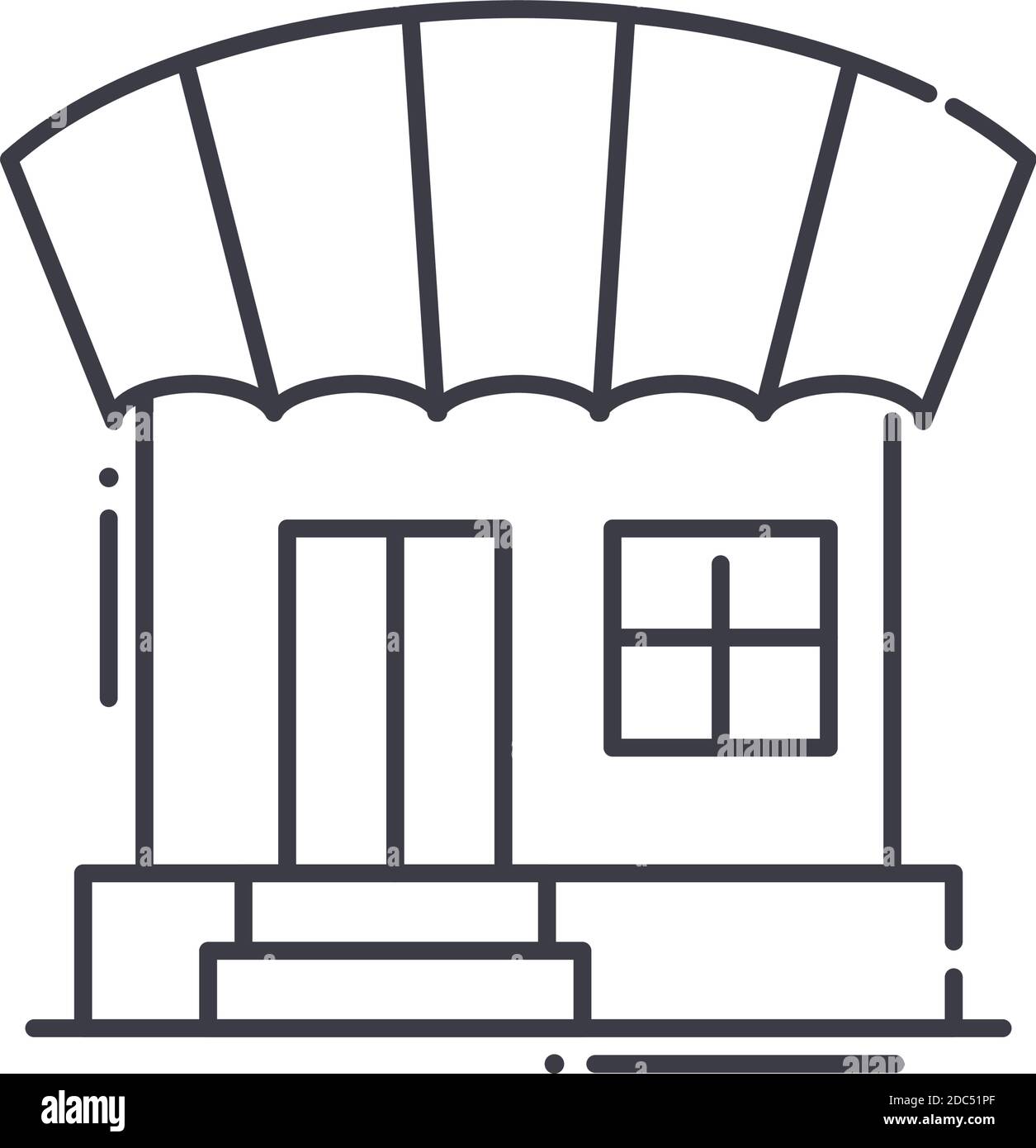 Restaurant icon, linear isolated illustration, thin line vector, web ...
