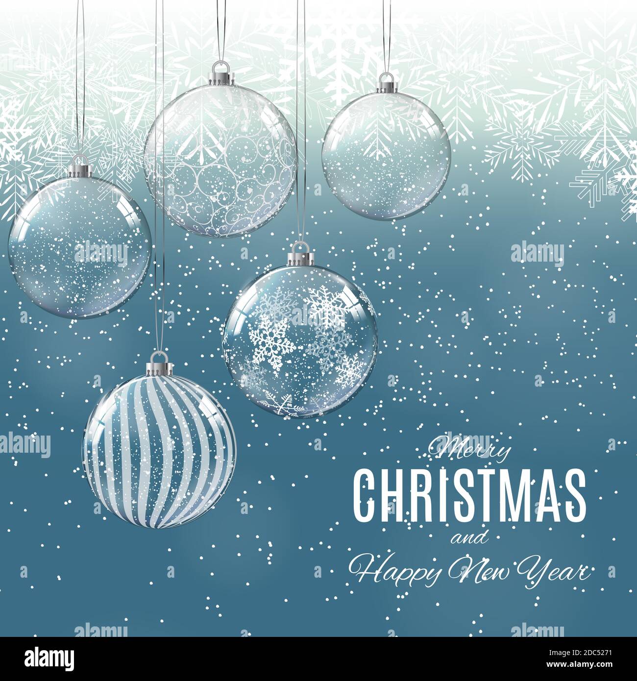 Merry Christmas and Happy New Year posters. illustration Stock Photo ...