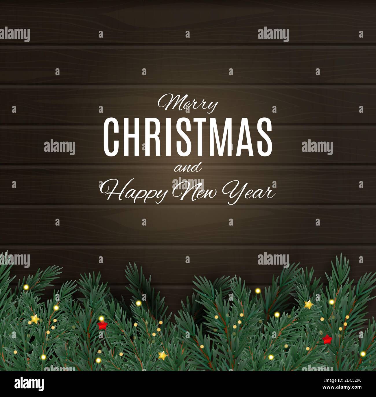 Merry Christmas and Happy New Year posters. illustration Stock Photo ...