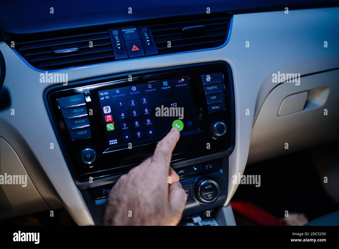 Paris, France - Nov 11, 2020: Personal perspective POV of male hand ...
