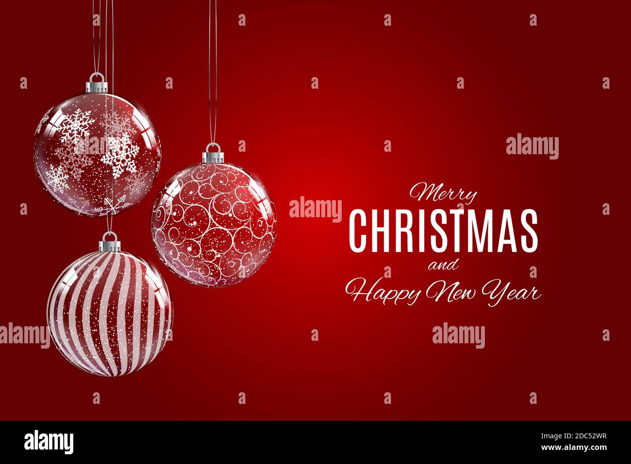 Merry Christmas and Happy New Year posters. illustration Stock Photo ...