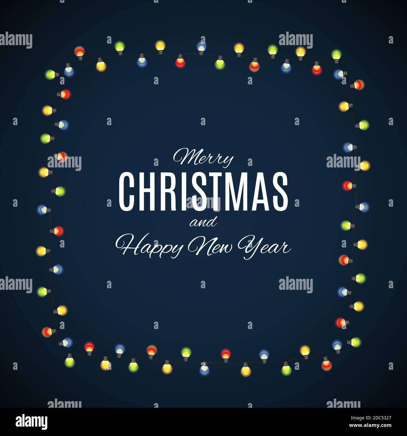 Merry Christmas and Happy New Year posters. illustration Stock Photo ...