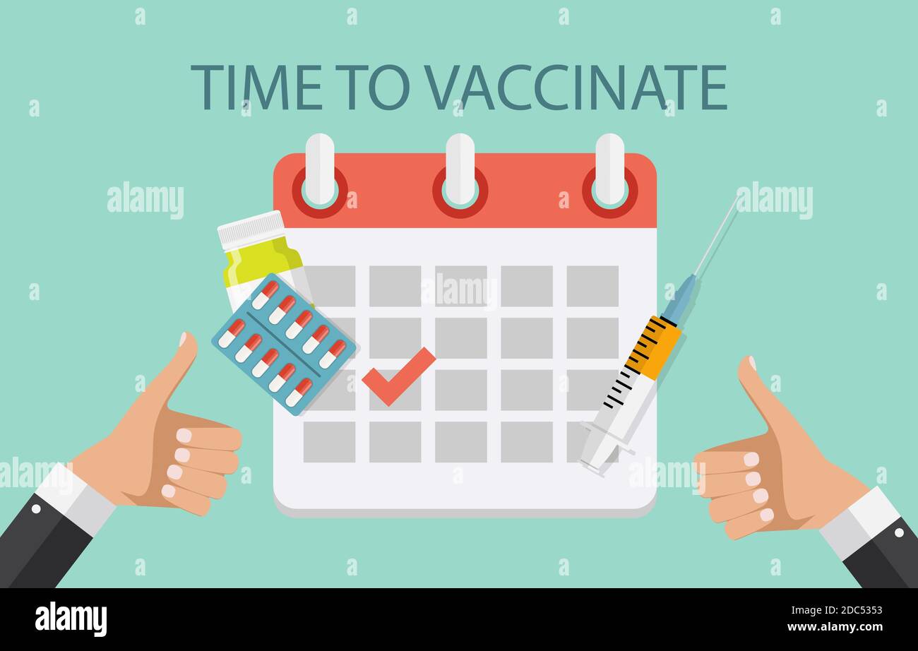 Time to Vaccinate Concept Background. Illustration Stock Photo - Alamy