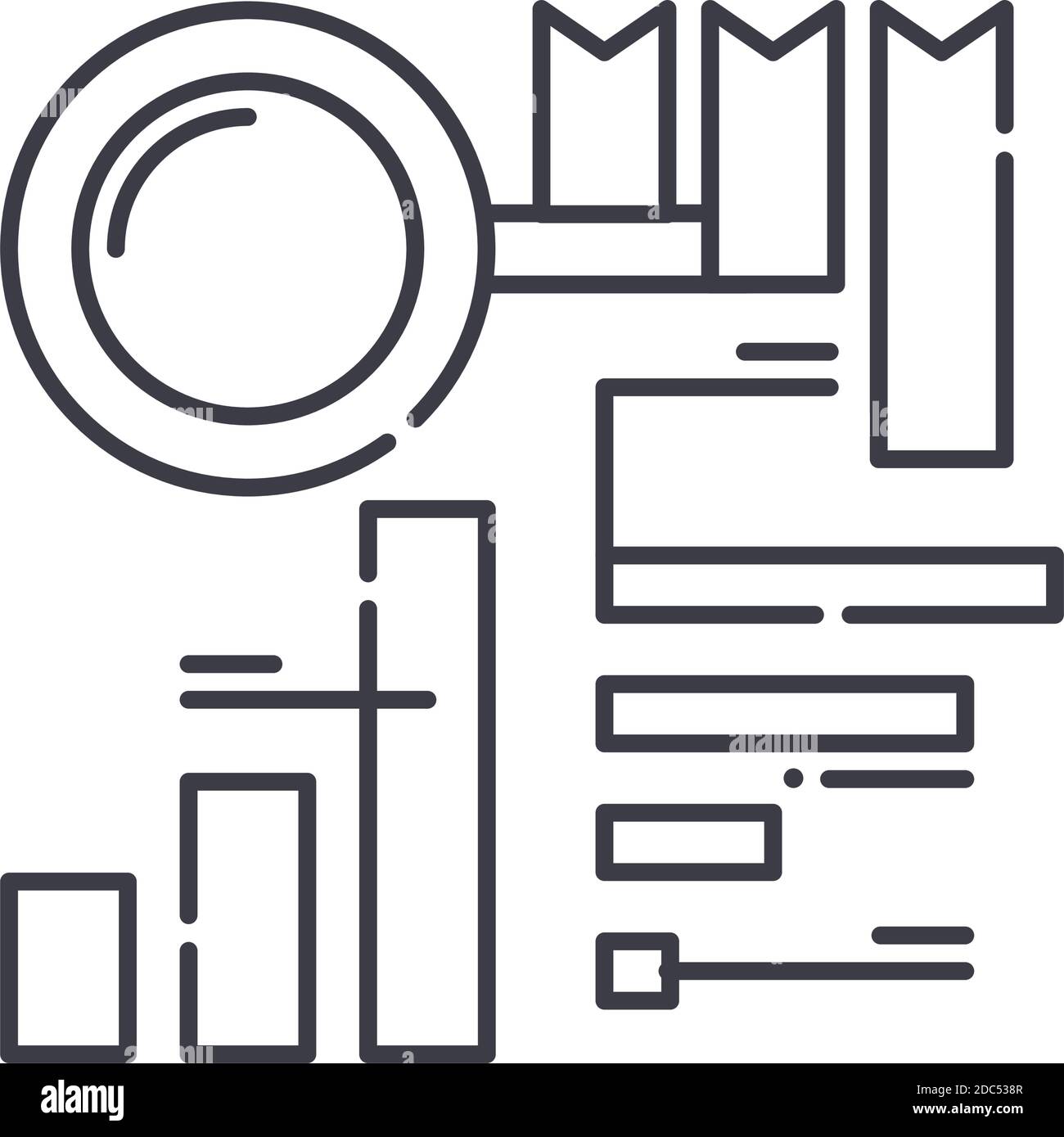 Research idea icon, linear isolated illustration, thin line vector, web ...