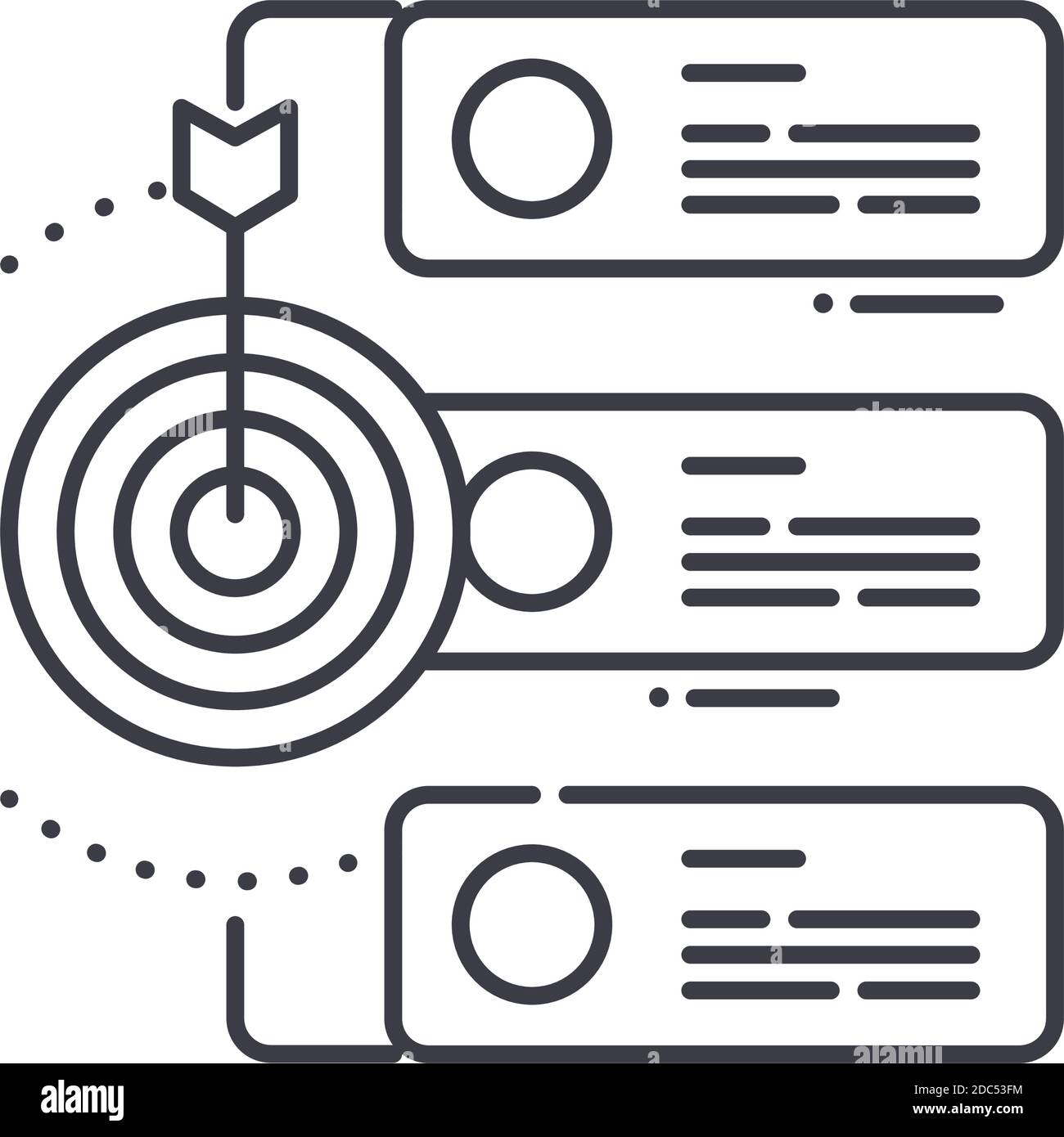 Research report icon, linear isolated illustration, thin line vector ...
