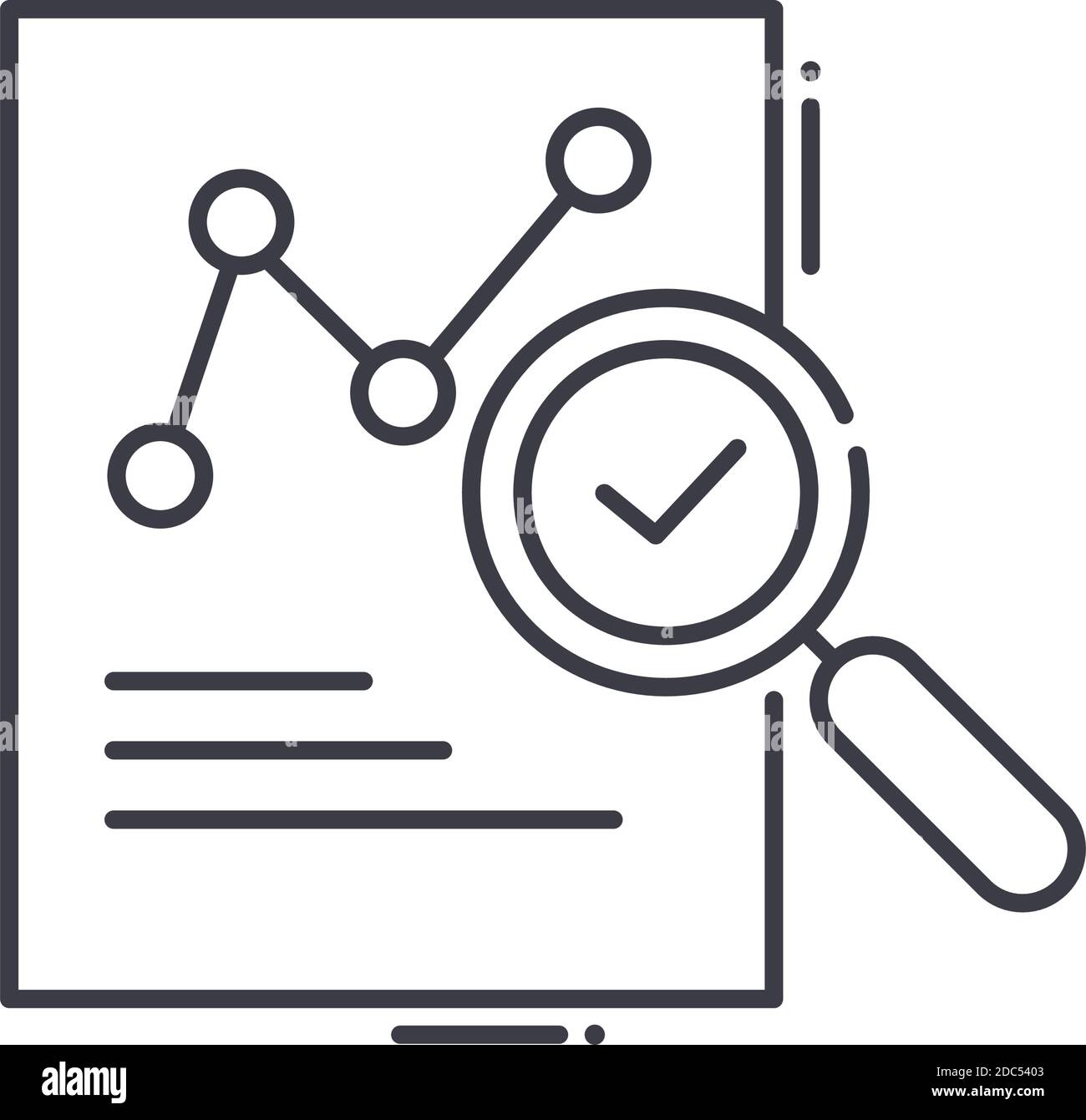 Reporting icon, linear isolated illustration, thin line vector, web ...