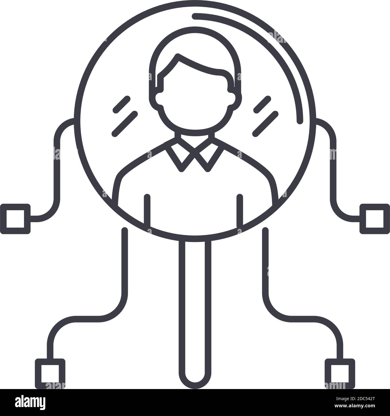 Request icon, linear isolated illustration, thin line vector, web ...