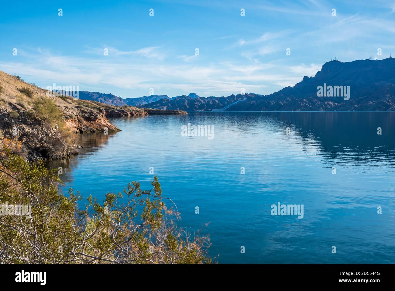 A breathtaking view of the lake in Cattail Cove SP, Arizona Stock Photo ...