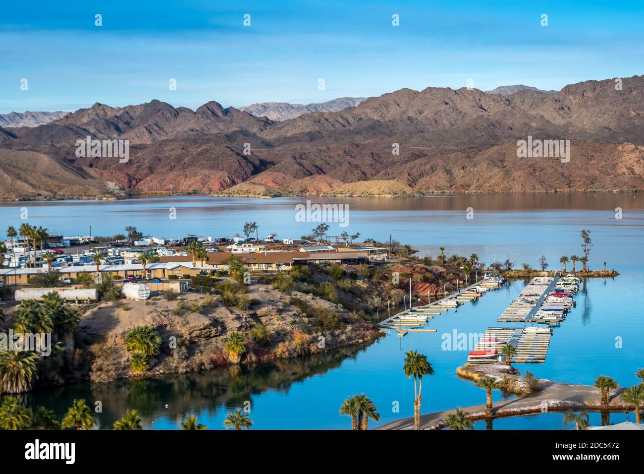 A breathtaking view of the river in Parker Dam Road, Arizona Stock ...
