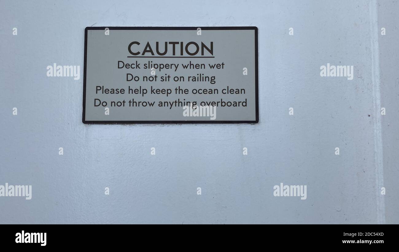 Ship Safety Sign High Resolution Stock Photography and Images - Alamy
