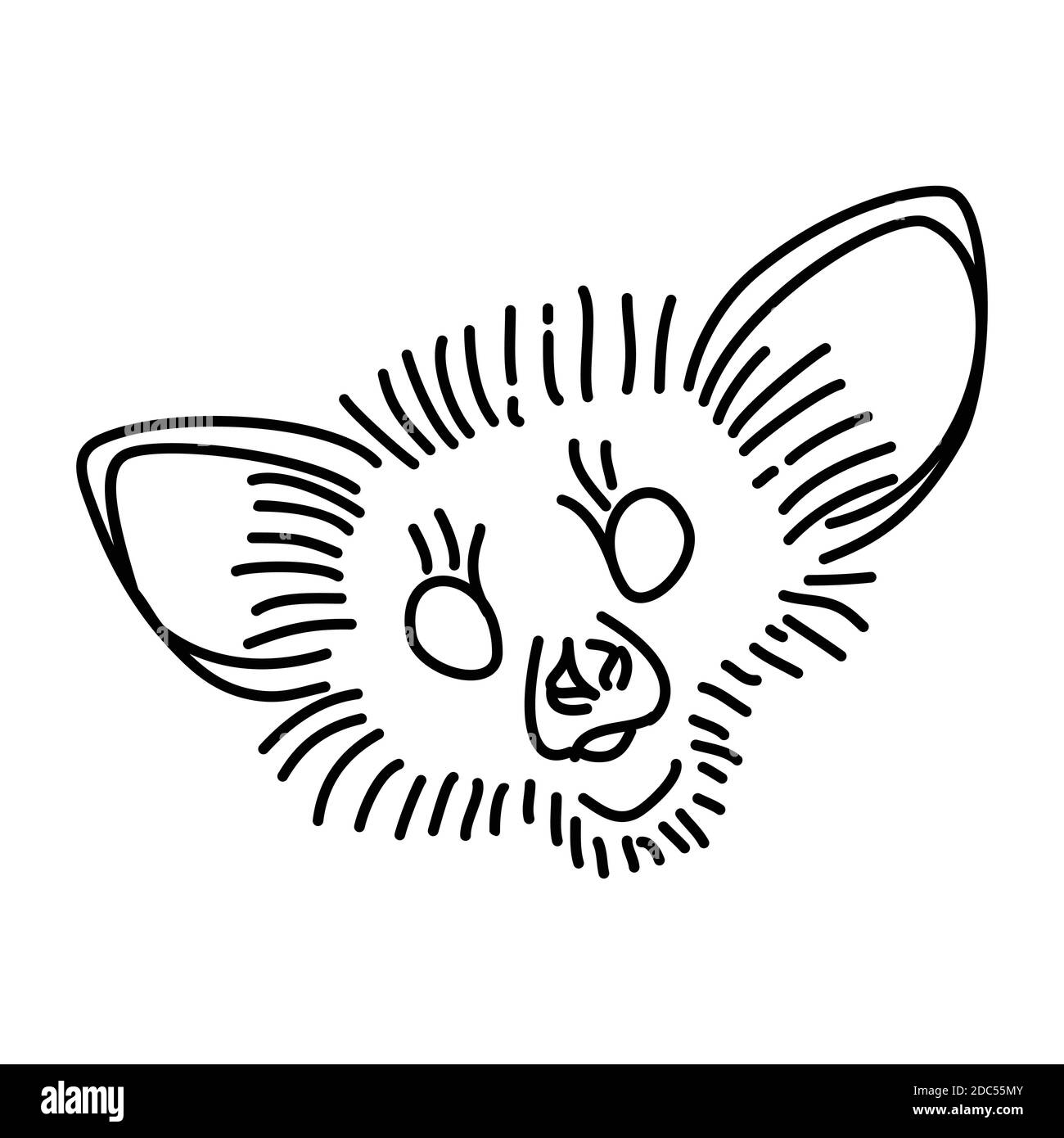 Aye Aye Icon. Tropical Animal Hand Drawn Icon Set Vector Stock Vector ...