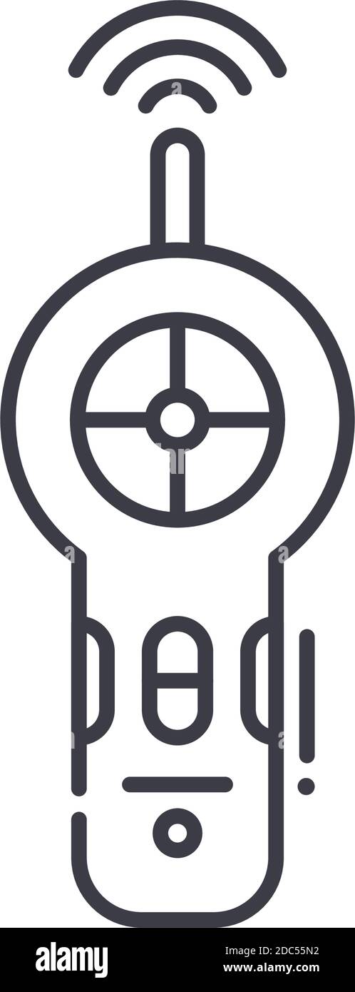 Remote control concept icon, linear isolated illustration, thin line ...