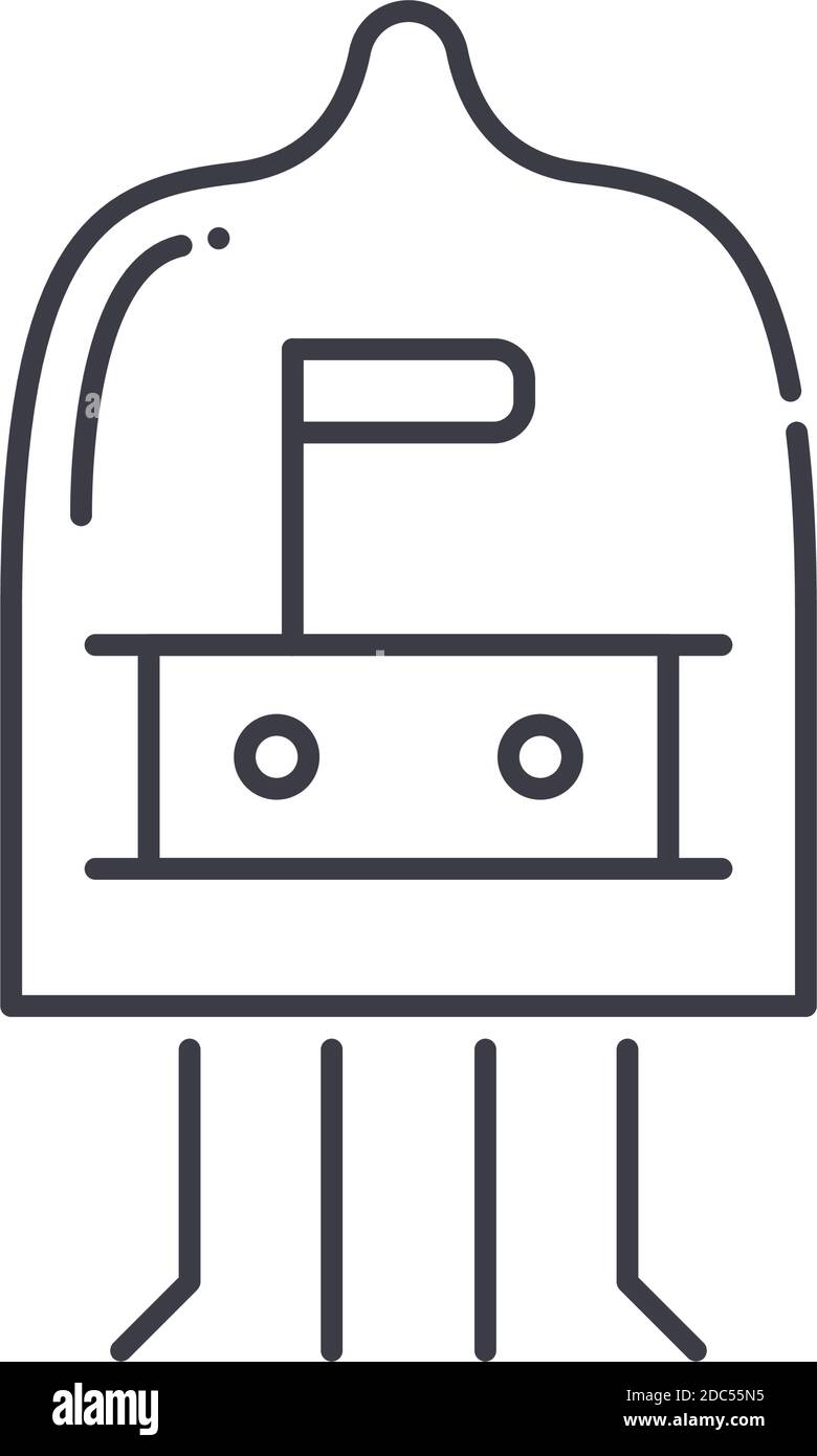 Vacuum tube icon, linear isolated illustration, thin line vector, web design sign, outline ...