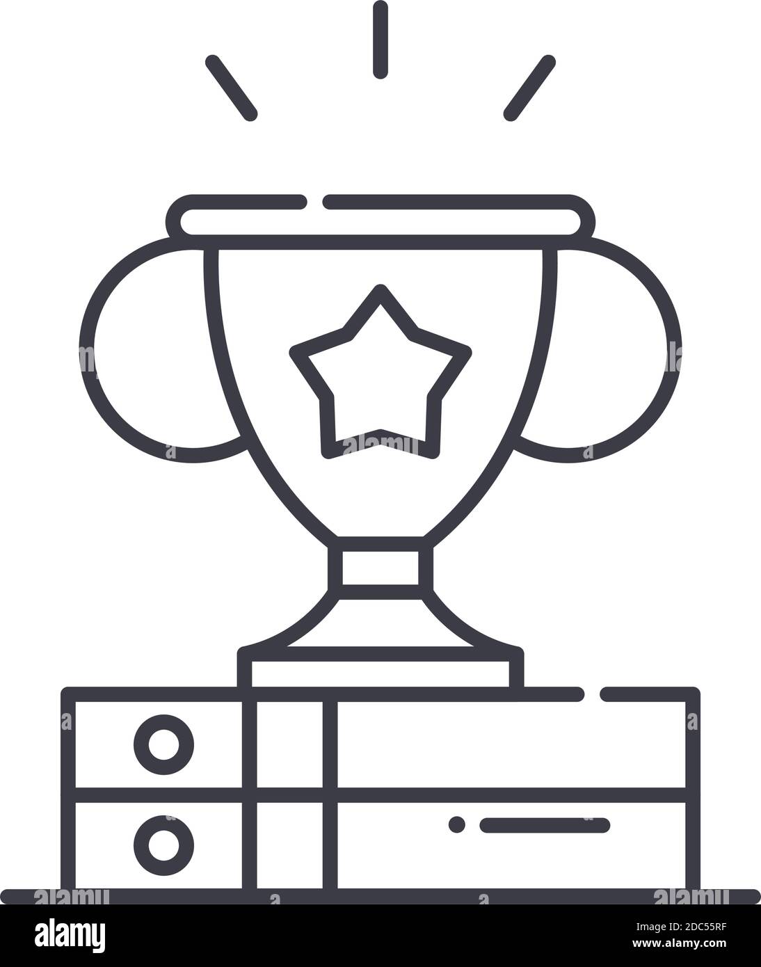 Success icon, linear isolated illustration, thin line vector, web ...