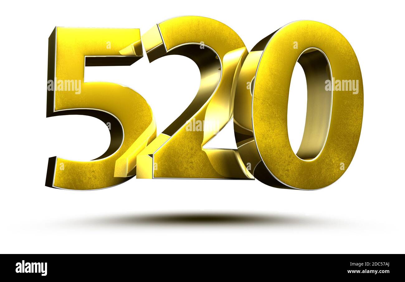 3d number 520 hi-res stock photography and images - Alamy